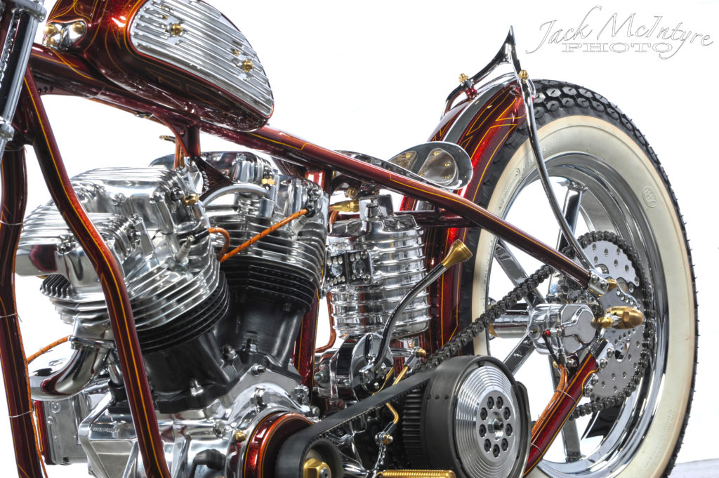 Rick Bray of RKB Kustom Speed with his custom Shovel named “Palo Duro ...