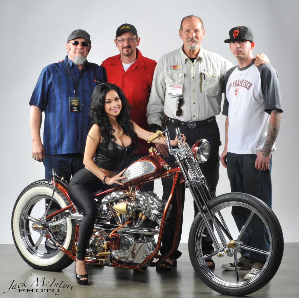 Rick Bray of RKB Kustom Speed with his custom Shovel named “Palo Duro ...
