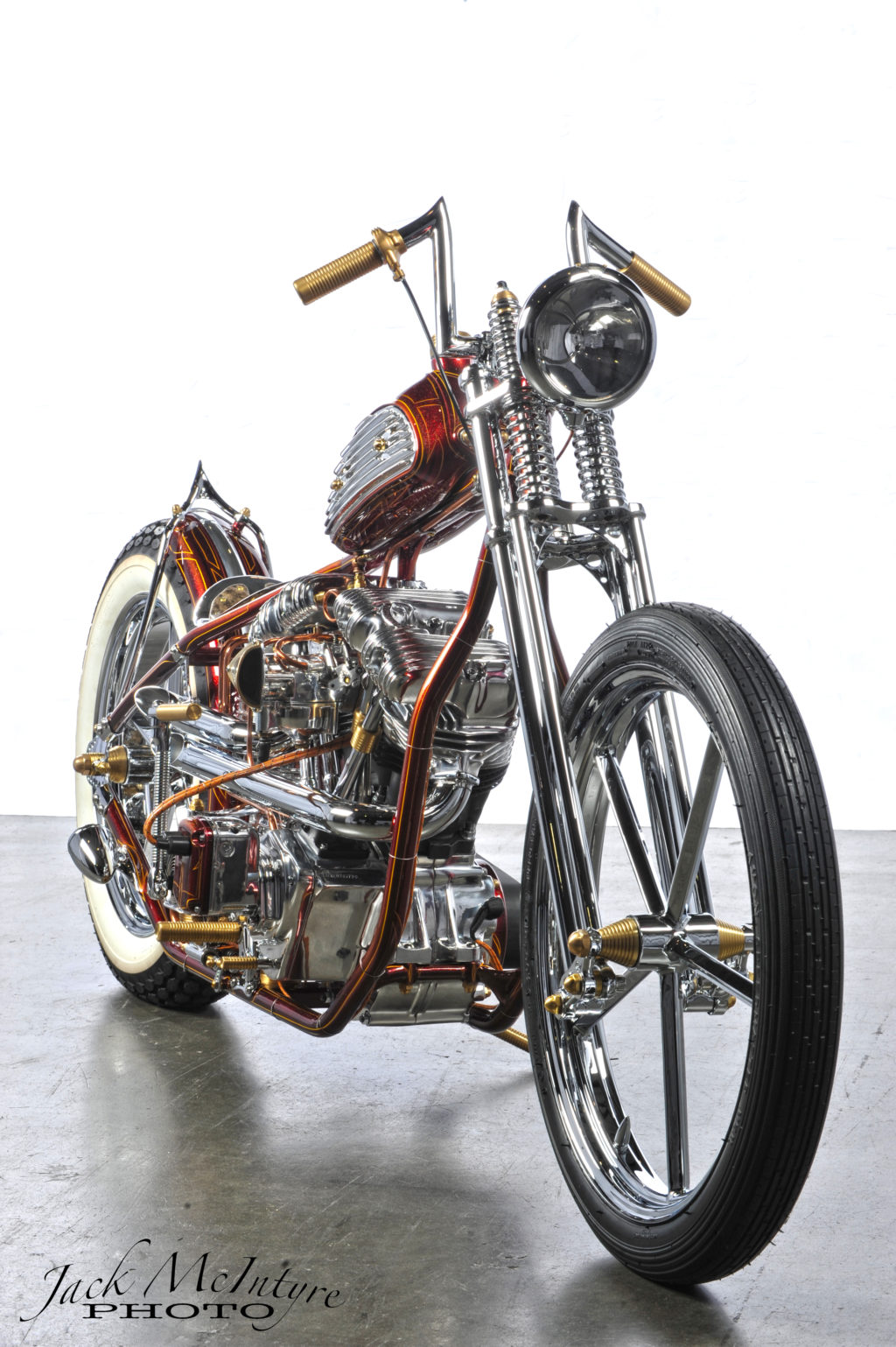 Rick Bray of RKB Kustom Speed with his custom Shovel named “Palo Duro ...