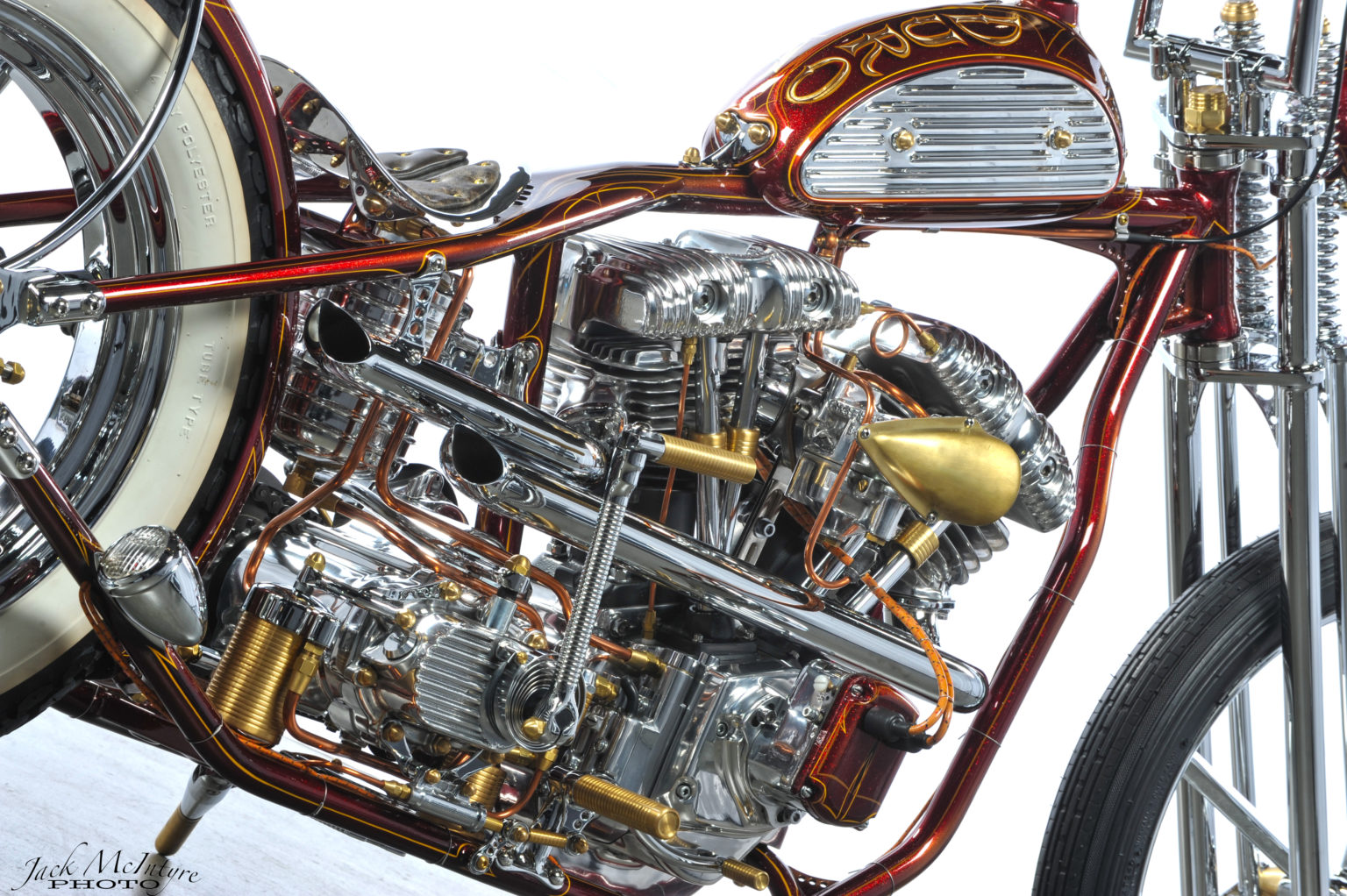 Rick Bray of RKB Kustom Speed with his custom Shovel named “Palo Duro ...
