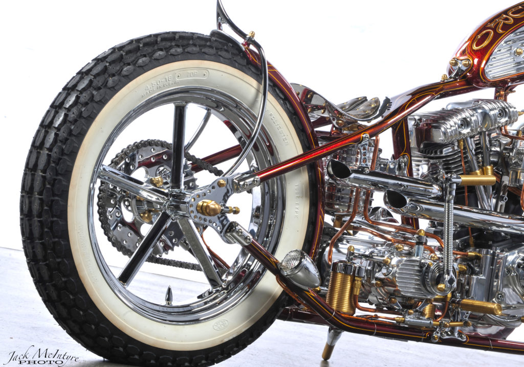 Rick Bray of RKB Kustom Speed with his custom Shovel named “Palo Duro ...