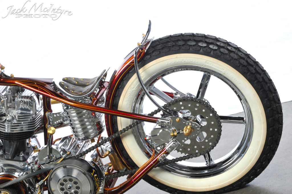 Rick Bray of RKB Kustom Speed with his custom Shovel named “Palo Duro ...