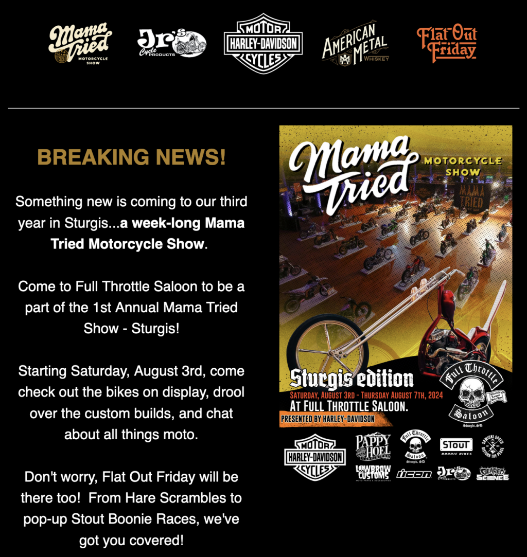 MAMA TRIED, MOTORCYCLE SHOW AT THE FULL THROTTLE, STURGIS 2024 - Iron ...
